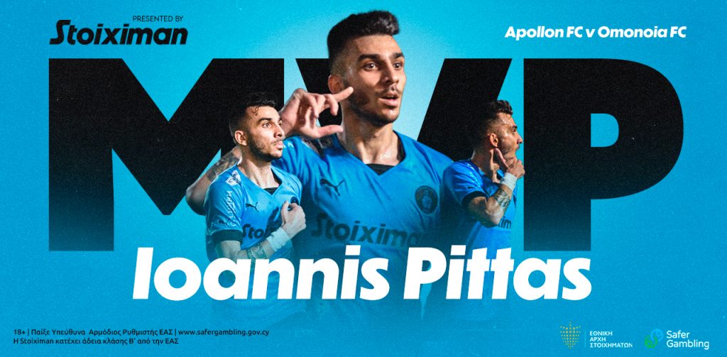 Ioannis Pittas voted as the Stoiximan MVP against Omonia - Apollon FC